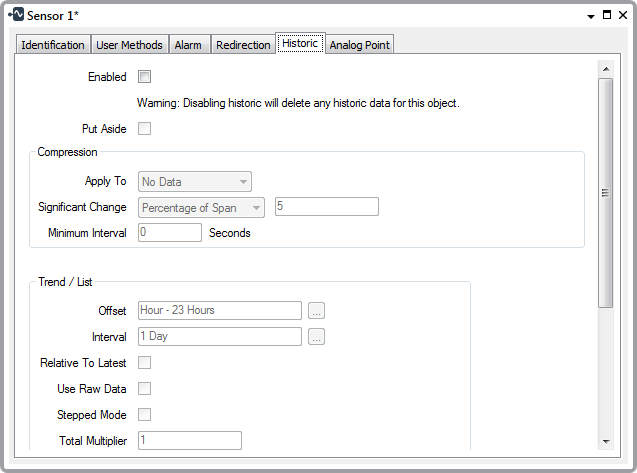 Core Point Configuration Guide - Enable or Disable Historic Data Storage (Defining Historic ...